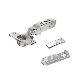 Hettich - hinge with integrated silent system, nickel plated, overlay ...