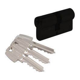 Black Cylinder 8 CM With 3 Nickel-plated Brass Keys