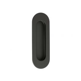 Oval Flush Pull Handle - Black