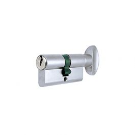 Lock cylinder 7cm with thumb turn for interior doors, Silver