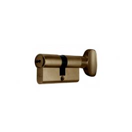 Lock cylinder 7cm with thumb turn for interior doors, Oxide