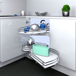 Combi's 2 - Revolving full extension shelves for base corner, With Anti ...