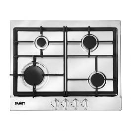 Built In Cooking Hob 60Cm 4 Gas Burners, Inox