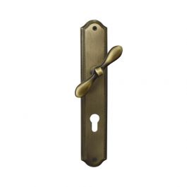 Fiocca Flat Door Handles with Large Dimple Classic Plate
