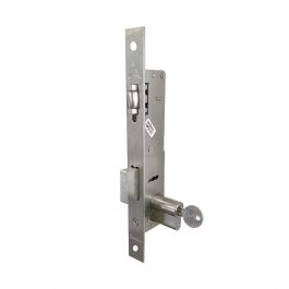 Aluminum Door Lock, Deadbolt And Adjustableroller, With Cylinder, 1 Throw