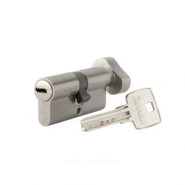 Cylinder 7cm with thumb-turn, computer keys, satin nickel