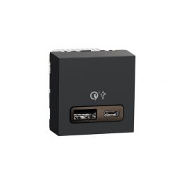 Schneider New Unica - Double USB Quick Charge A+C type 18W 2 modules ...