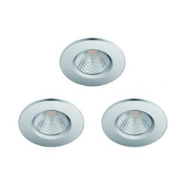 Philips Recessed spot light set 7cm 5.5W warm 350 LM - 3pcs, Chrome -IP65