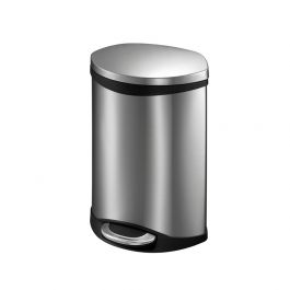 SHELL - Oval dust bin 30L with Soft close lid, Satin finish