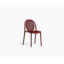 Remind, Plastic Outdoor Chair-Burgundy