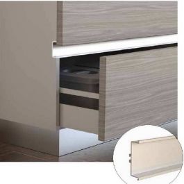 Aluminum “C” Gola Profile Handle 4.10 M Black, Radius 0