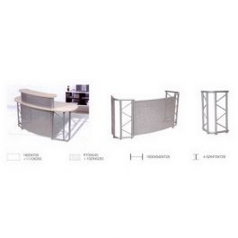 Silver Aluminium Office With 2 Modesty Panel