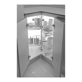 Rotating kit for corner base with 2 baskets 3/4 800 mm