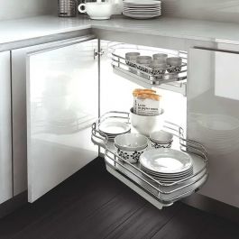 Mechanism With Rotating Full Extraction Shelves For Corner Base Unit 60 Cm