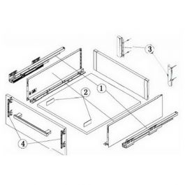 Ultra Slim Drawer Kit Package H17 X D30 Cm Charcoal Grey