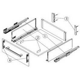 Ultra Slim Drawer Kit Package H20 X D35 Cm Charcoal Grey