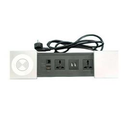 Conference Table Top Electrical Multi Socket Plug With Wireless Charger