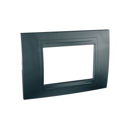 Unica Allegro - Cover Frame - 3 Modules - Graphite Grey
